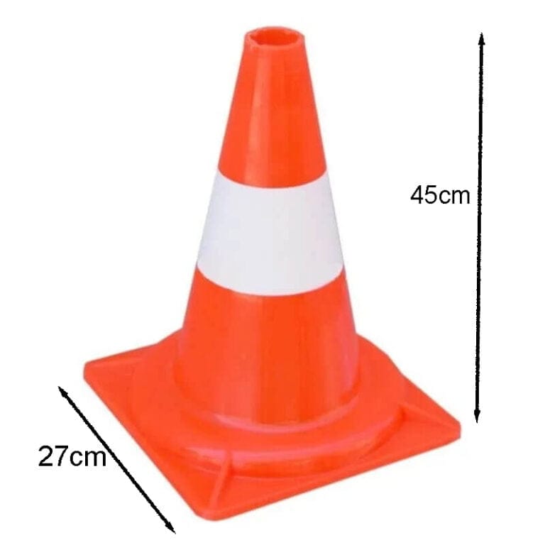 Cone de signalisation PVC 45cm standard au Maroc à prix pas cher